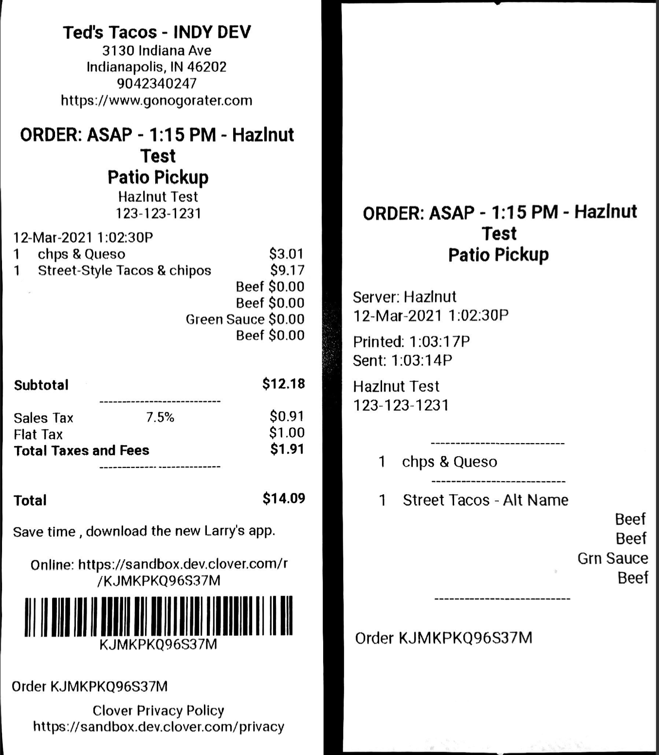 What should the receipts look like?